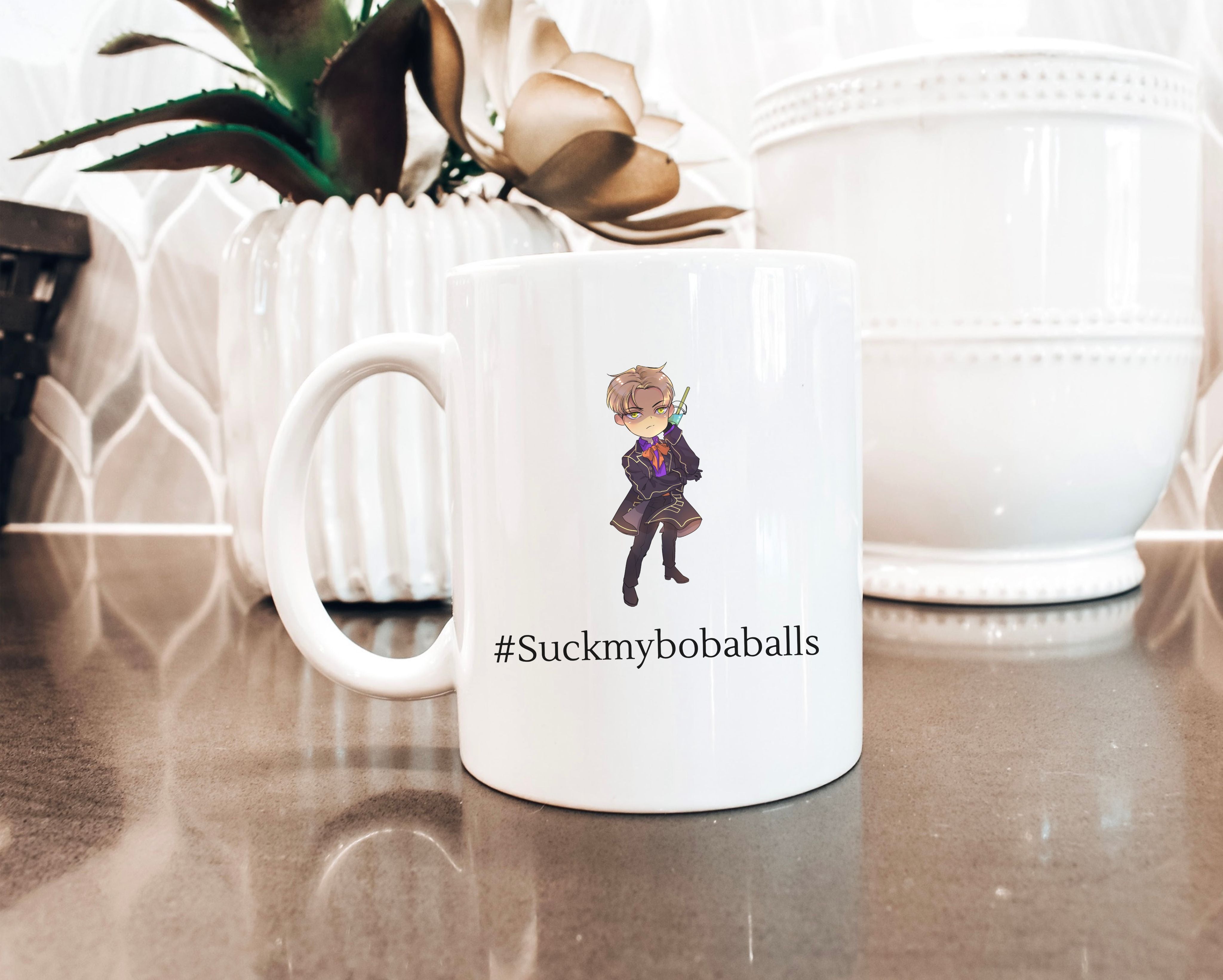 PHIRRE BOBA MUG STYLE 3 SUCK MY BOBA BALLS (SIZE 11 Oz) – Snailords